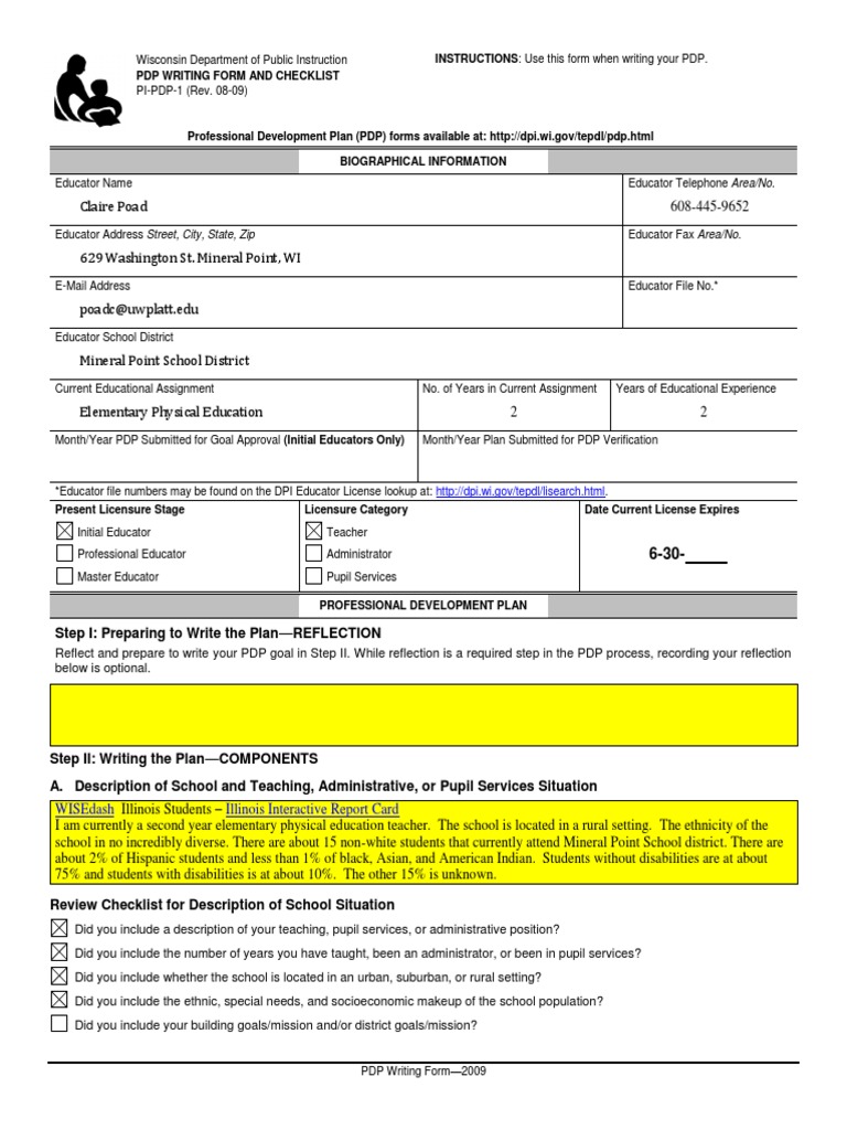 PDP Document | PDF | Inclusion (Education) | Physical Education