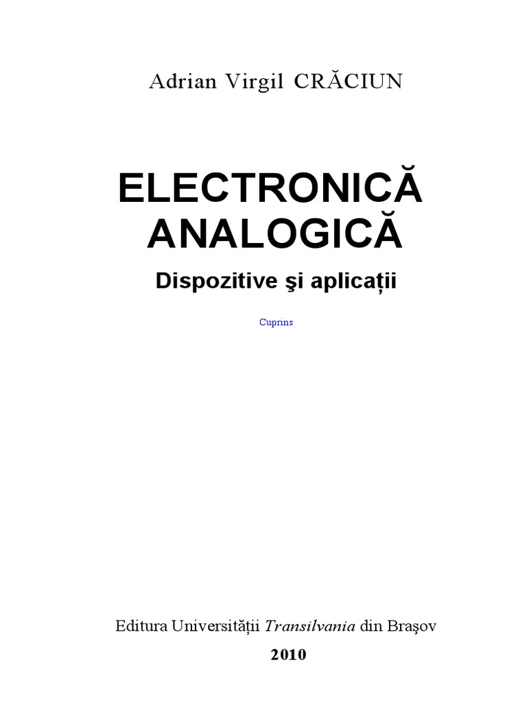 Electronica Analogica 1 | PDF