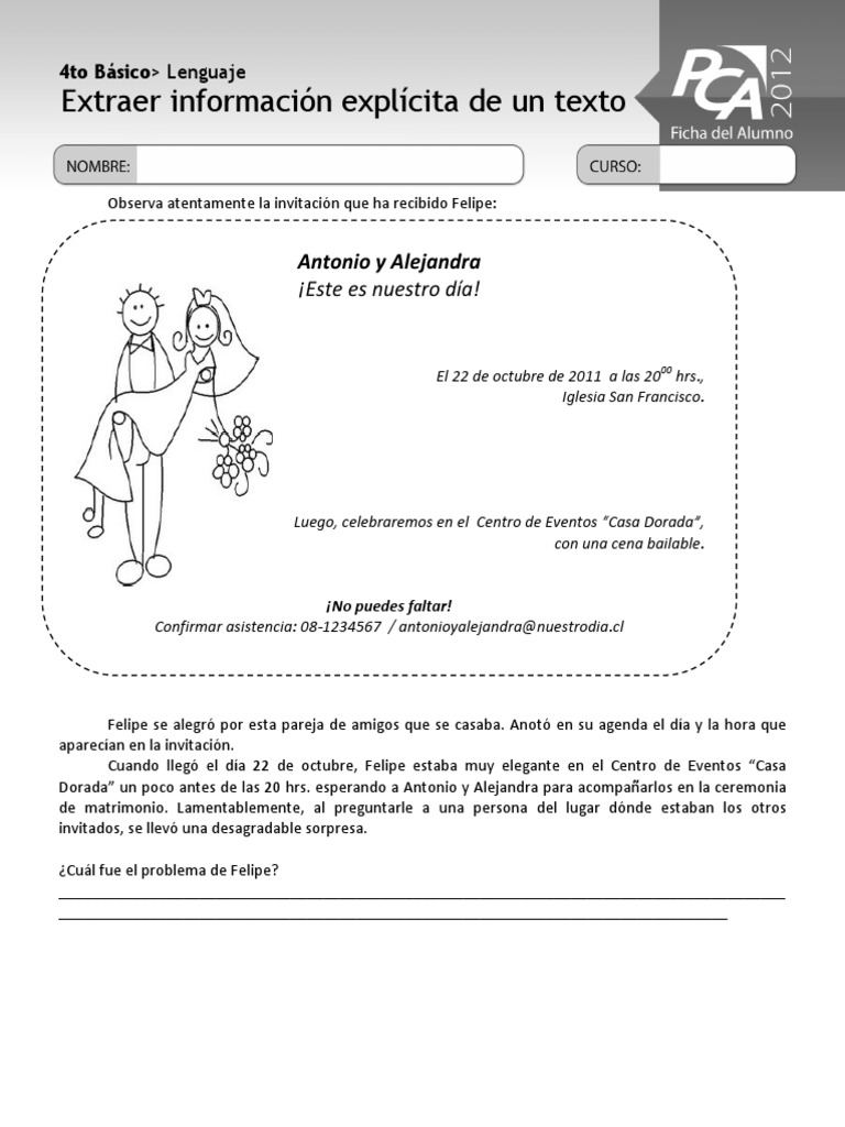 Ficha 2 Explícita | PDF | Lectura (proceso)