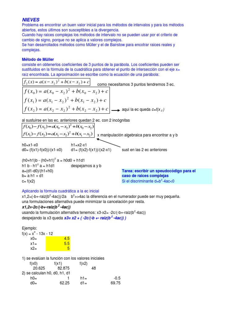 Muller Teoria Ejemplo2 | PDF | Ecuación cuadrática | Matemática Elemental