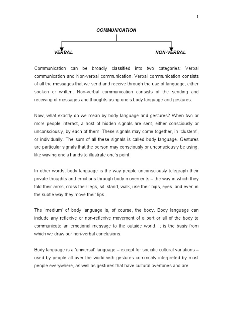 Body Language | PDF | Body Language | Nonverbal Communication