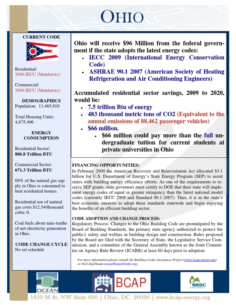 Ohio State Snapshot | PDF | Building Code | United States Department Of ...