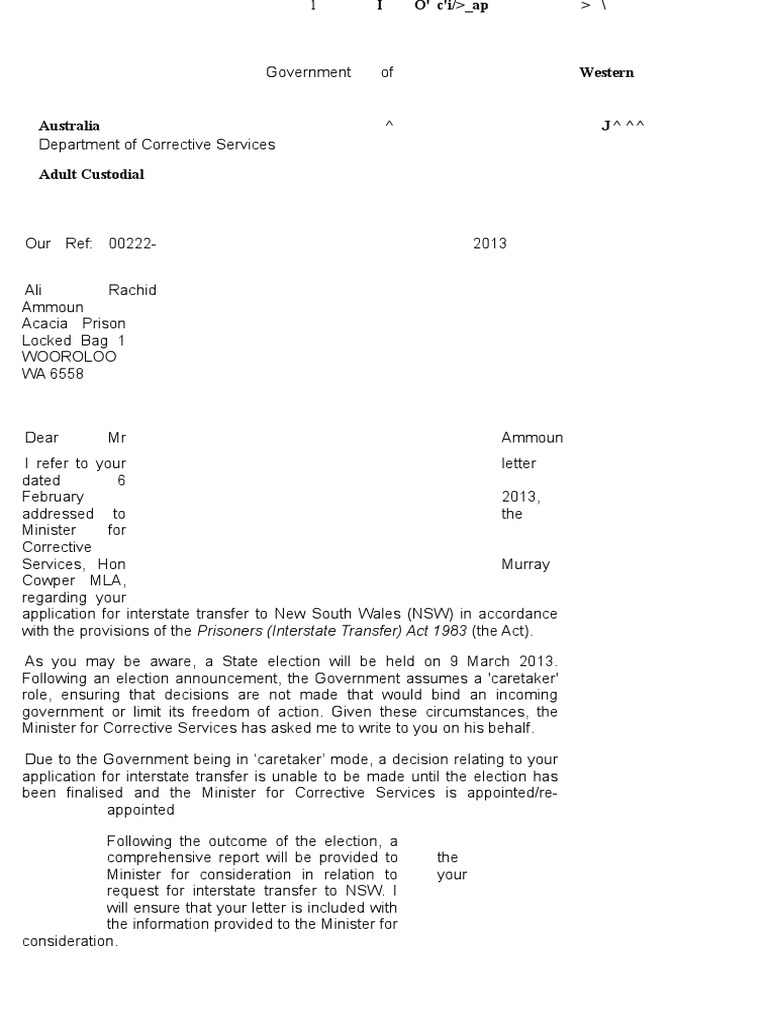 Prisoner Transfer 1 | PDF | Law Enforcement | Crime & Violence