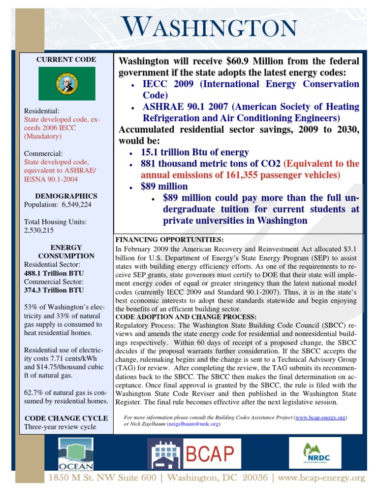 Washington State Energy Code Updates | PDF | Science & Mathematics ...