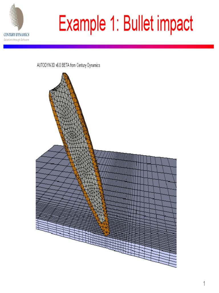 Example 1 LS Dyna - Bullet Model Simulation | PDF | Classical Mechanics ...