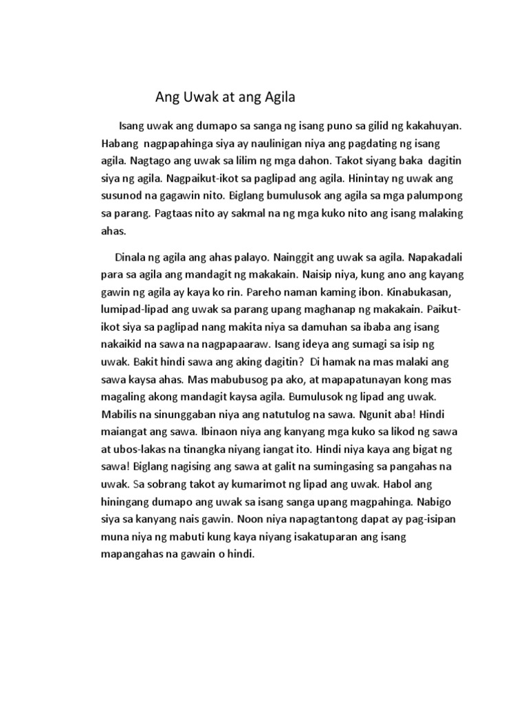 Ang Uwak at Ang Agila | PDF