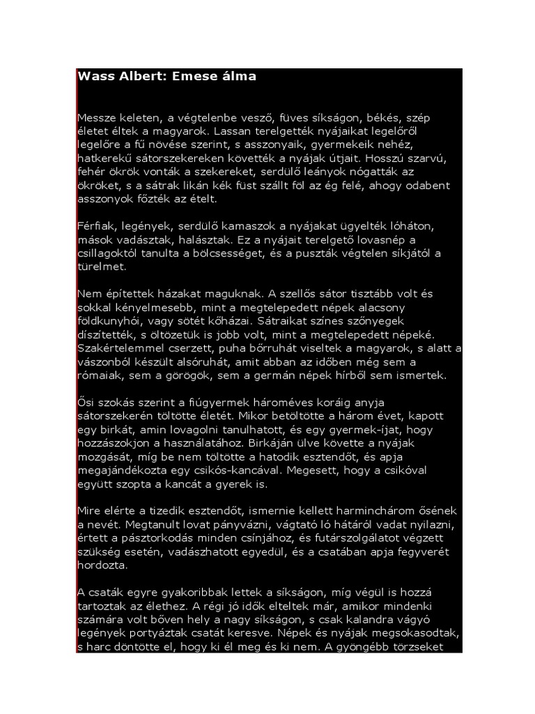Wass Albert - Emese Álma | PDF