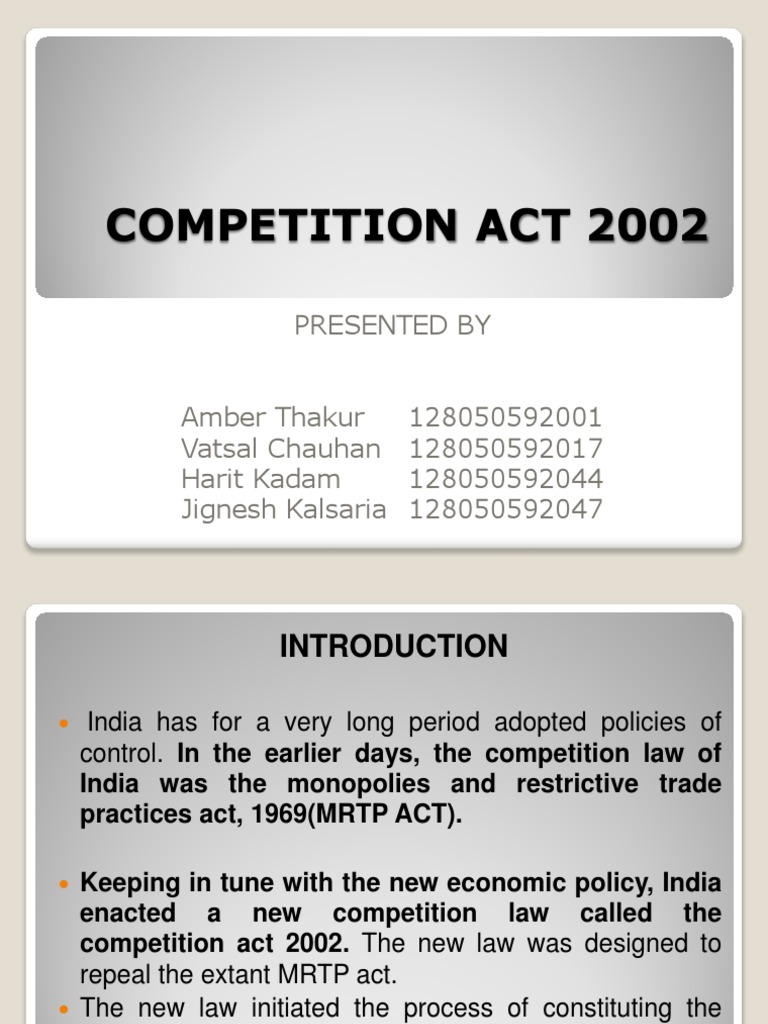 Competition Act 2002 | PDF | Mergers And Acquisitions | Competition