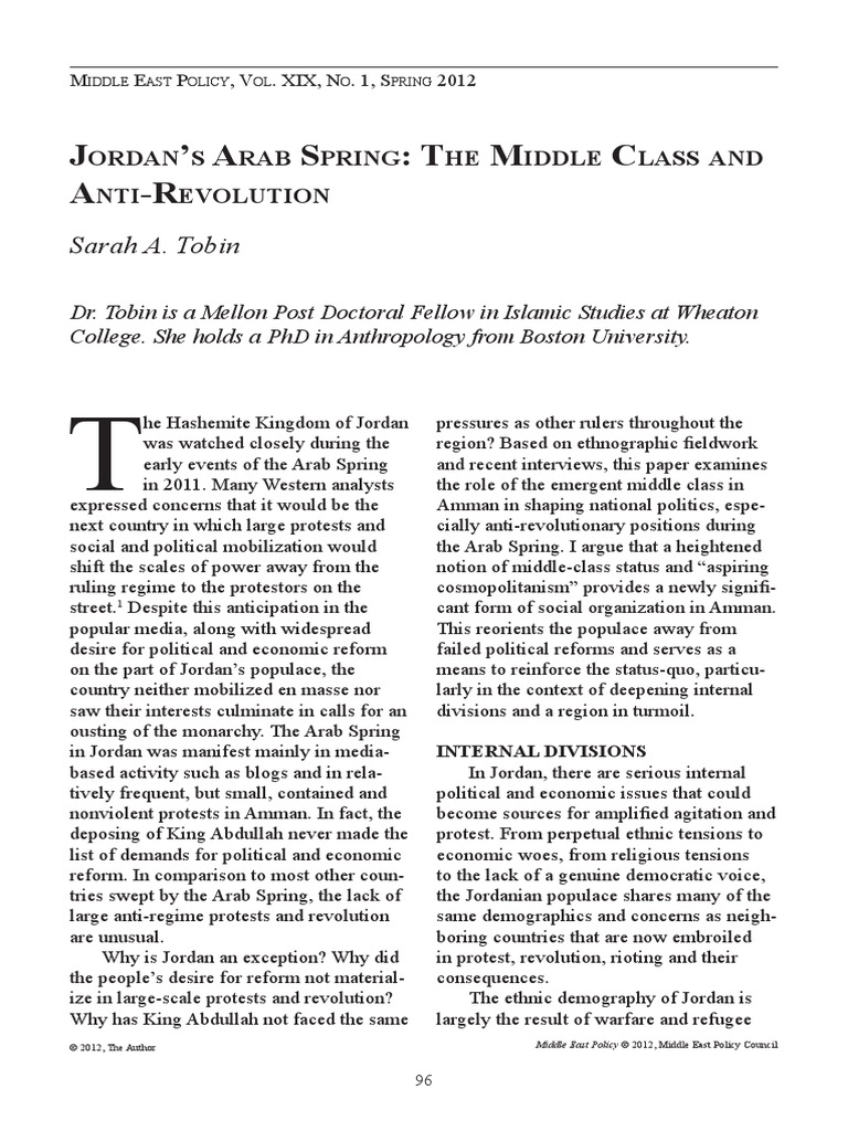 Jordan's Arab Spring | PDF