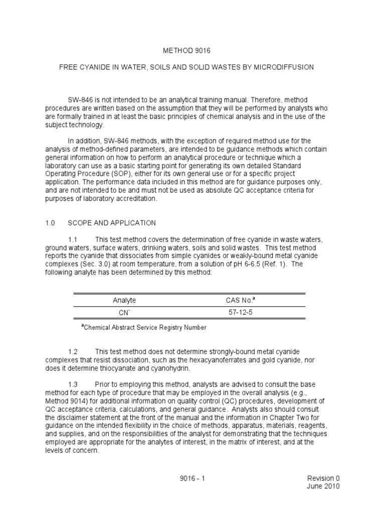 Chemical Abstract Service Registry Number | PDF | Cyanide ...