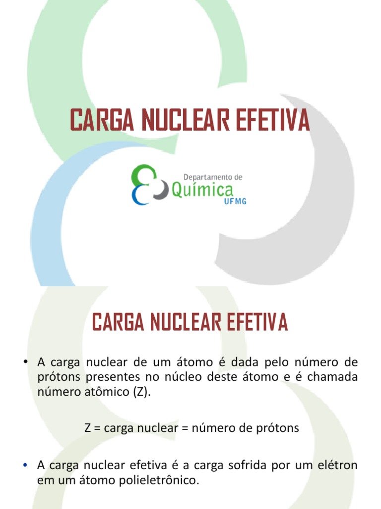 Aula 10 - Carga Nuclear Efetiva | PDF