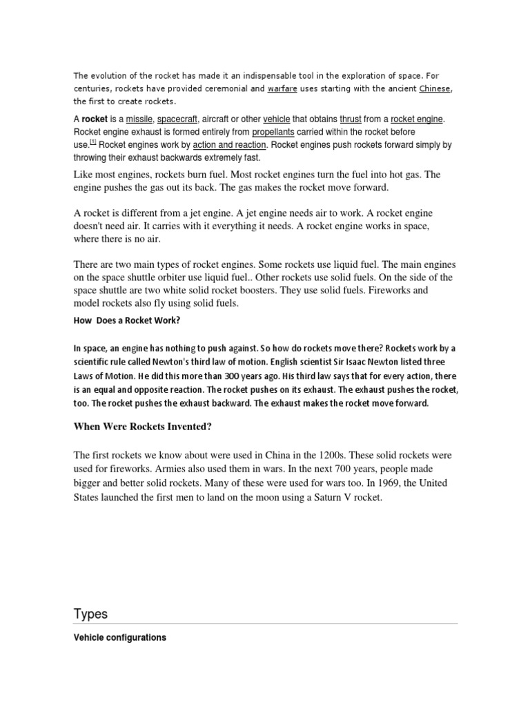 Types: When Were Rockets Invented? | PDF | Rocket | Rocket Engine