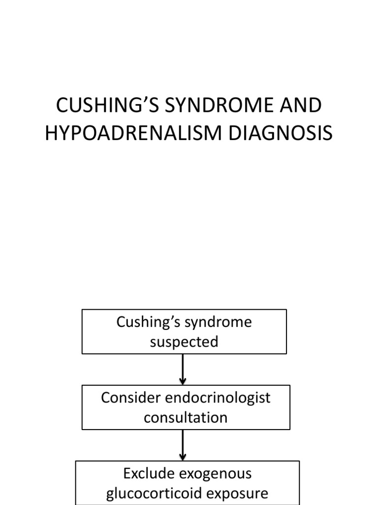 Cushing'S Syndrome and Hypoadrenalism Diagnosis | PDF ...