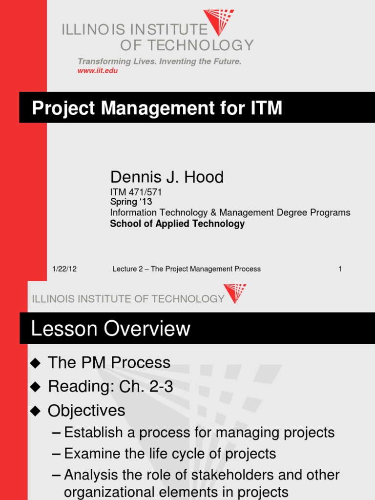 ITM x71 - Lect 2 - Defining The Project | PDF | Project Management | Goal