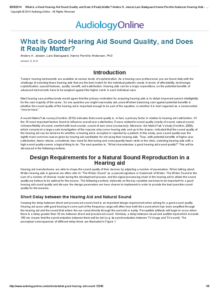What Is A Good Hearing Aid Sound Quality, and Does It Really Matter ...