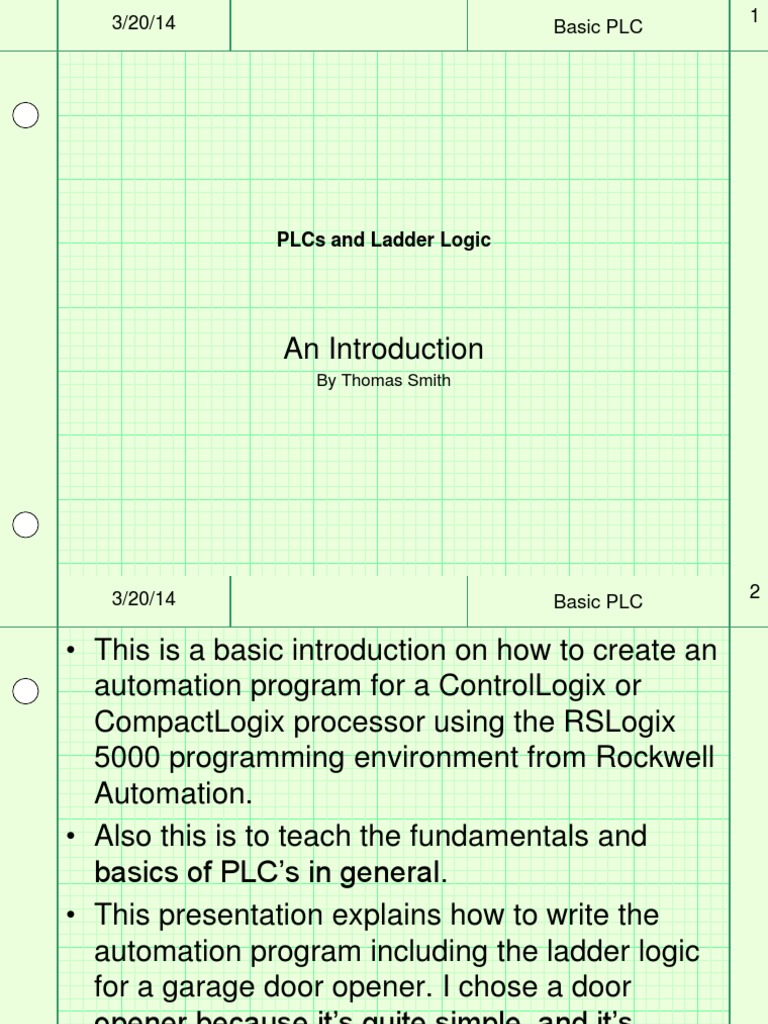 PLC Training Powerpoint | PDF | Programmable Logic Controller | Relay