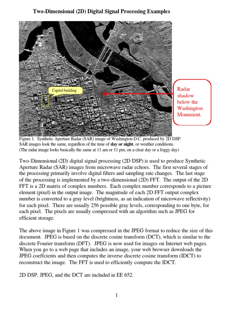 Two-Dimensional (2D) Digital Signal Processing Examples: Radar Shadow ...