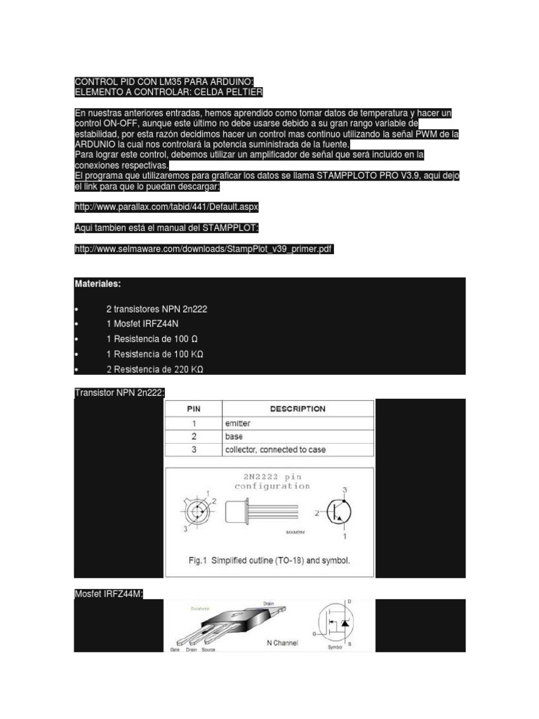 Control Pid Con Lm35 para Arduino | PDF | Teoría de sistemas | Electricidad