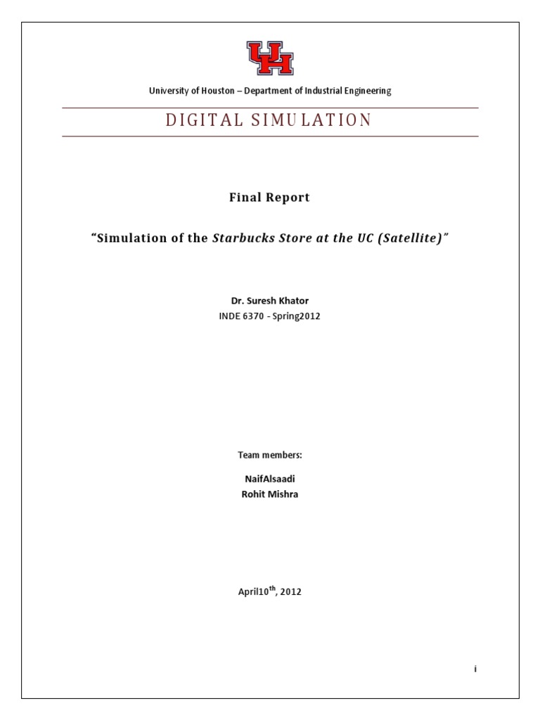 Report 4 | Computer Simulation | Simulation