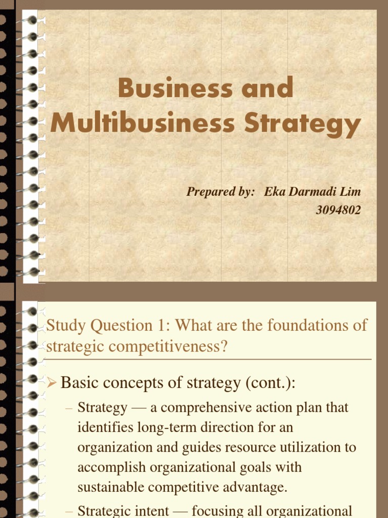 Multi Business Strategy | PDF | Strategic Management | Competitive ...