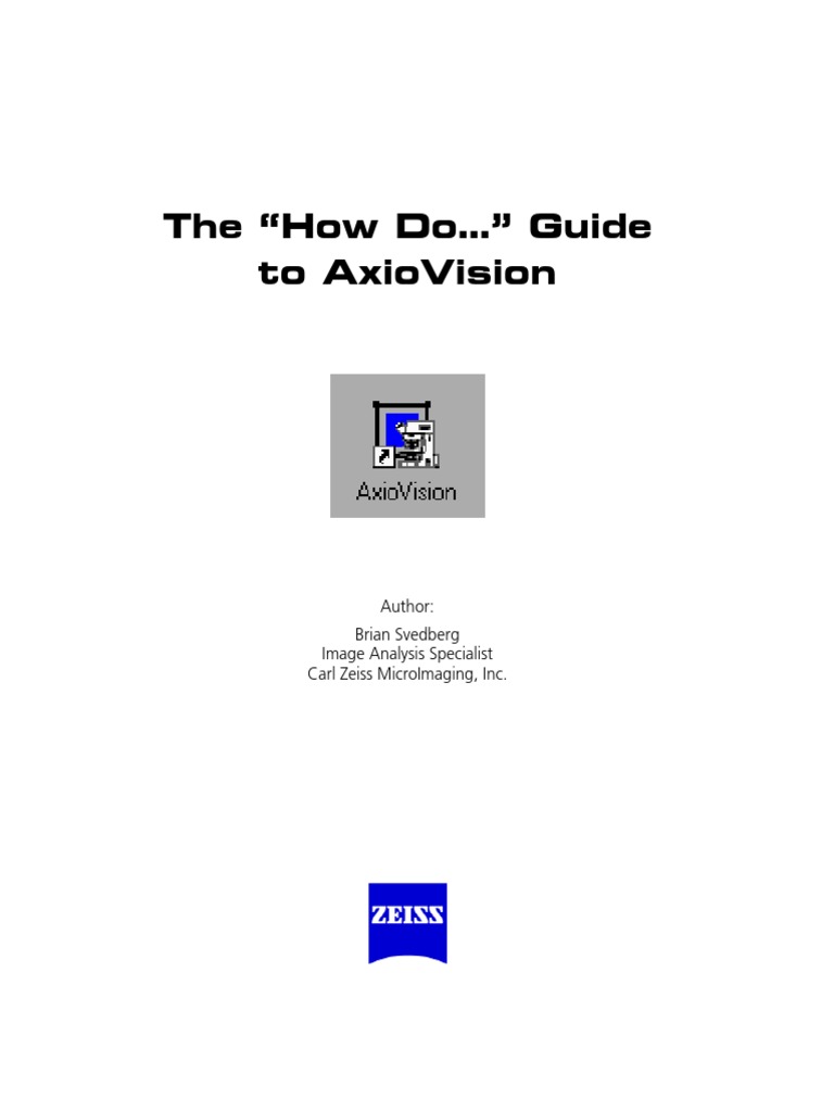 How To Use The Axiovision | PDF | Camera | Exposure (Photography)