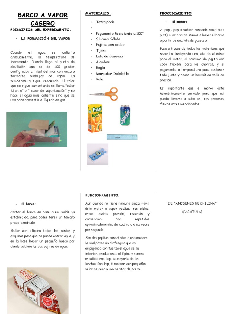 Triptico Barco A Vapor | PDF