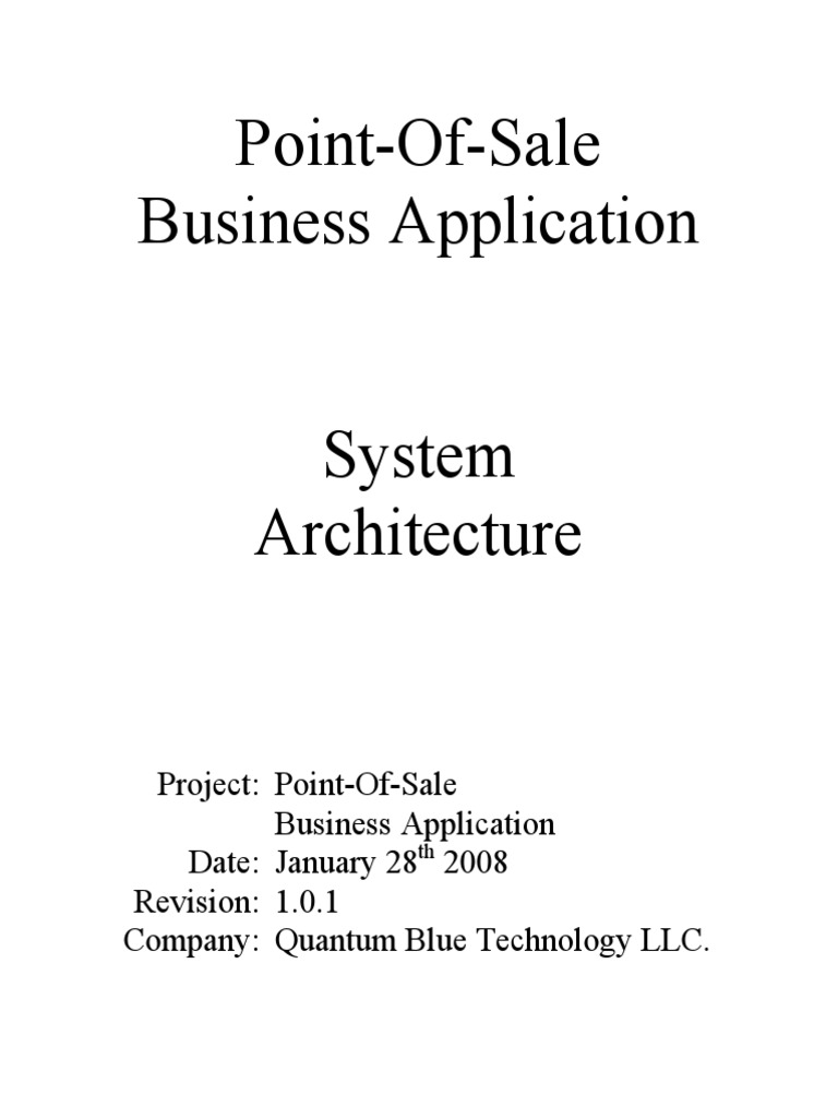 Point-Of-Sale Business Application | PDF | Point Of Sale | Databases