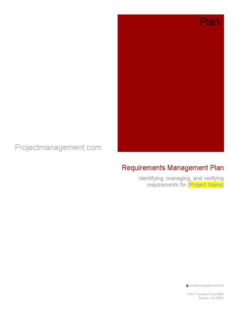 Requirements Management Plan: Identifying, Managing, and Verifying ...