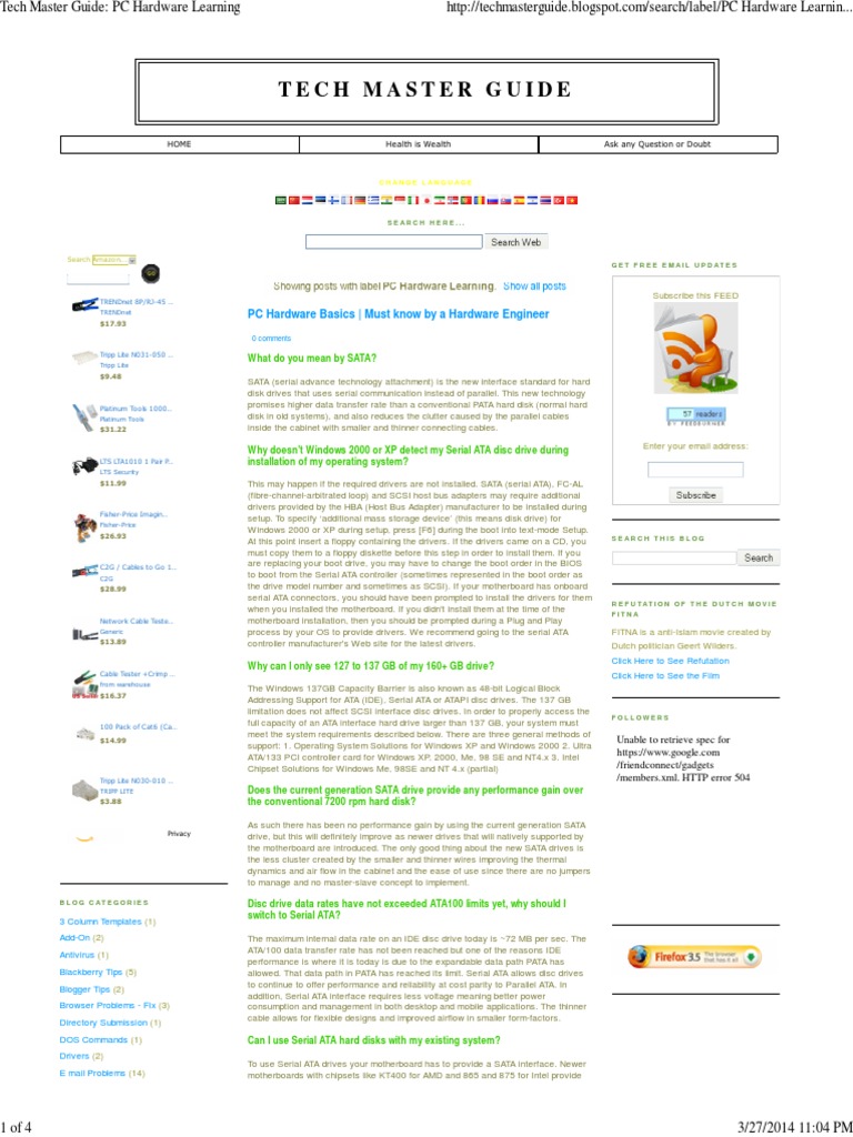 Tech Master Guide: PC Hardware Basics - Must Know by A Hardware ...