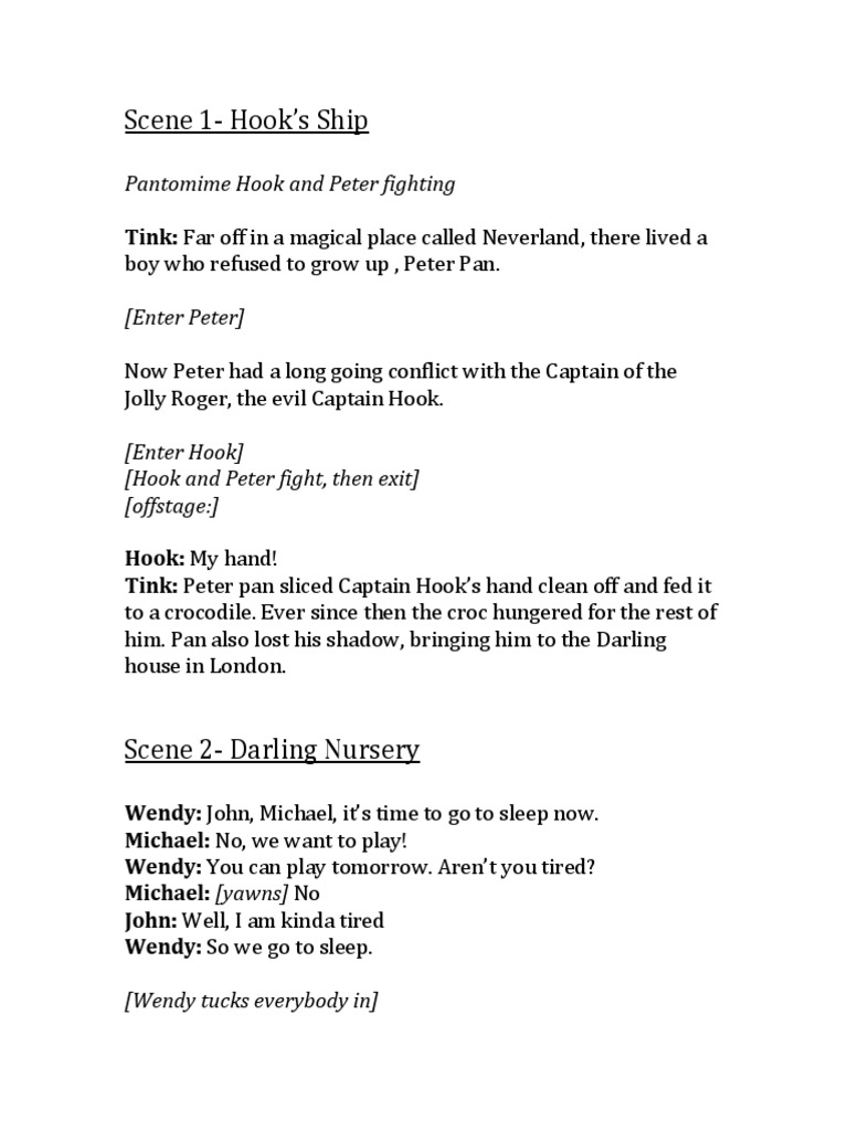 Peter Pan Script