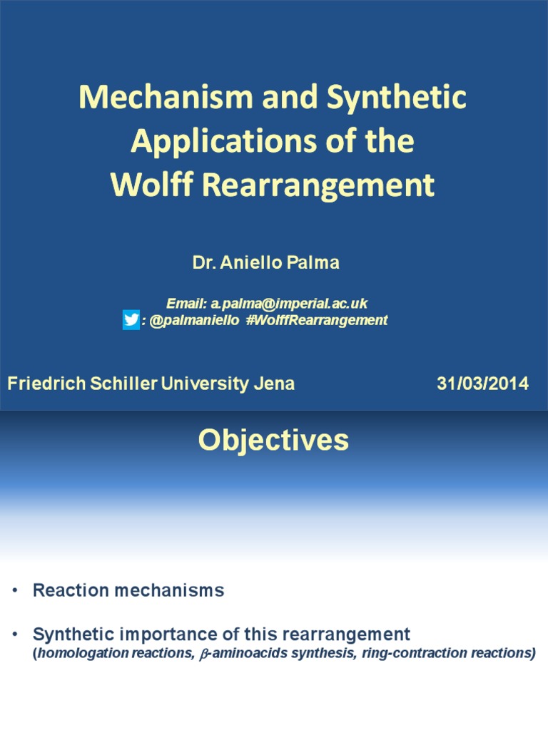Wolff Rearrangement | PDF | Organic Chemistry | Chemistry