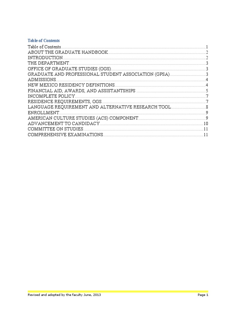 Graduate Handbook 2013-14 | PDF | Graduate School | Thesis