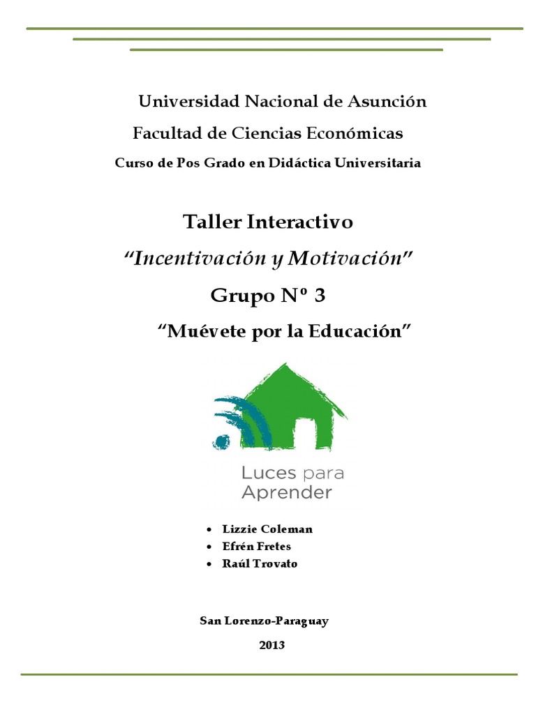 Incentivación y Motivación en Educación | PDF | Motivación | Motivacional