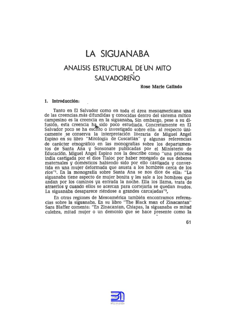 Siguanaba | PDF | Lingüística | Comportamiento