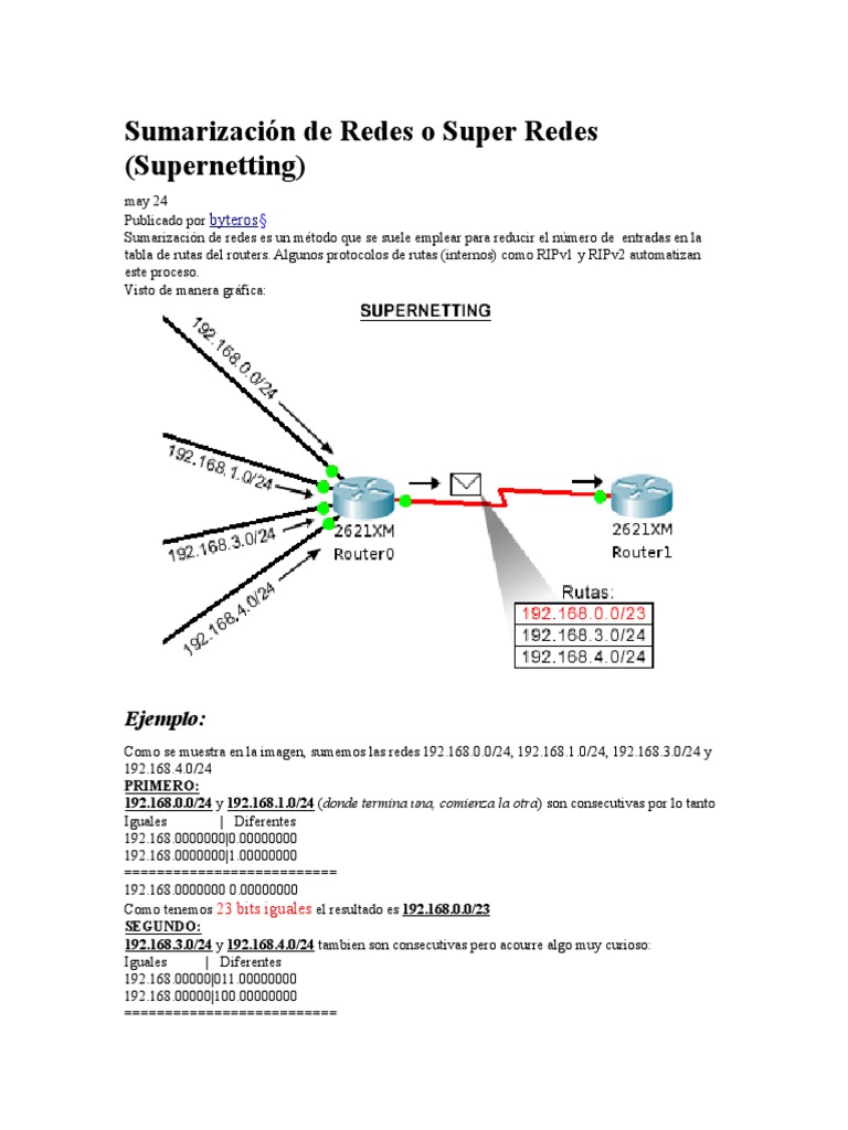 Sumarización de Redes o Super Redes | PDF