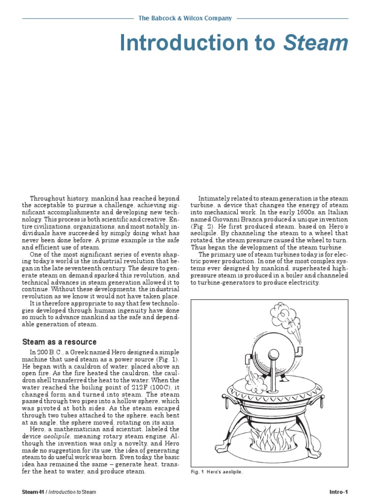 Introduction to Steam Technology | PDF | Steam Engine | Boiler