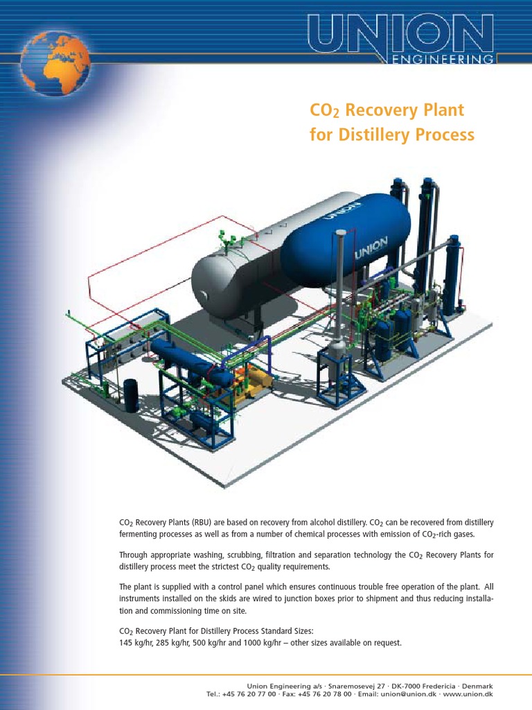 CO2 Recovery Process for Distilleries | PDF | Carbon Dioxide | Distillation