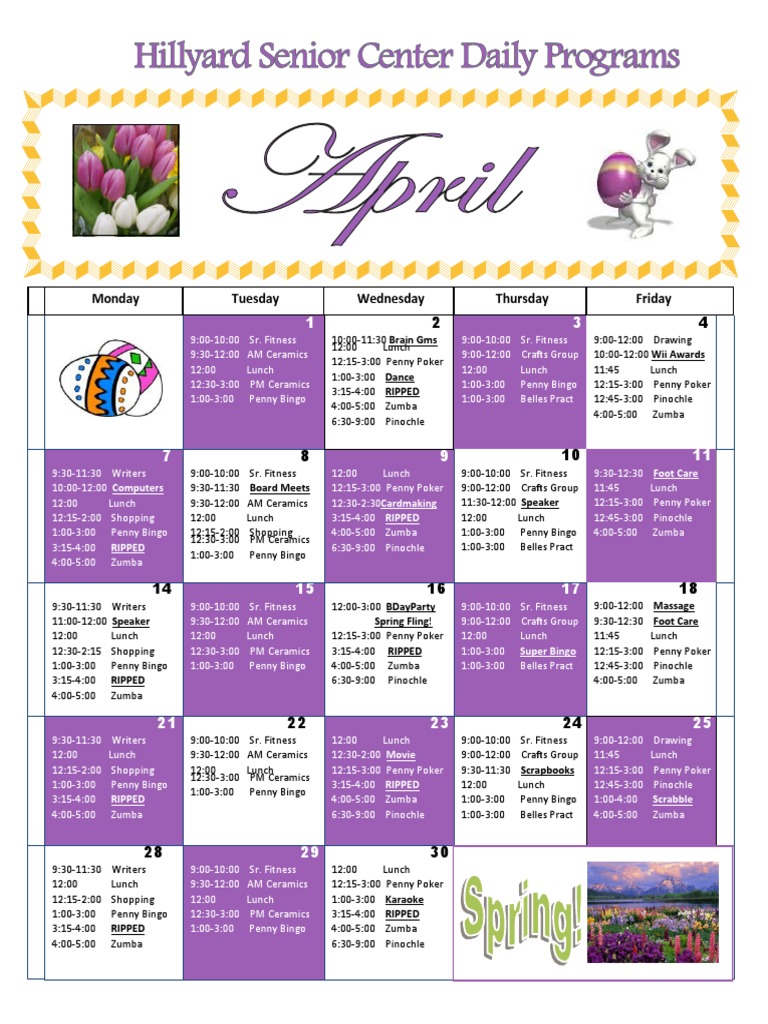 April Activity Calendar | PDF