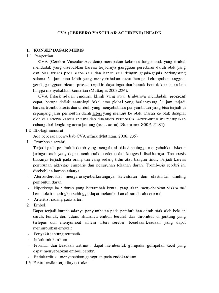 Asuhan Keperawatan CVA Infark | PDF