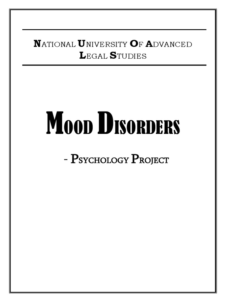 Overview of Mood Disorders in Psychology | PDF | Mania | Bipolar Disorder