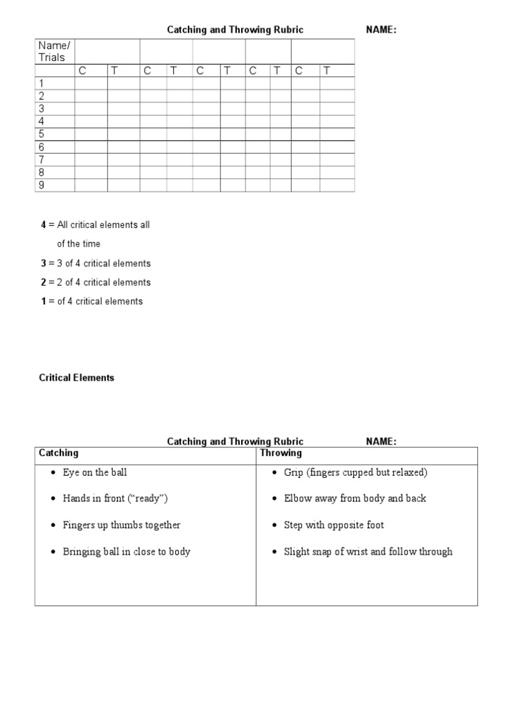 Basketball Skills Assessment Rubric | PDF