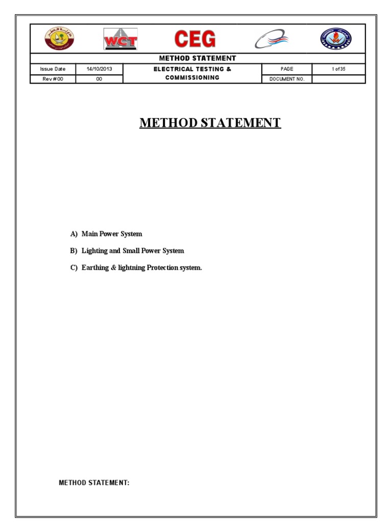 Electrical Method of T&C Procedure | PDF | Insulator (Electricity) | Cable