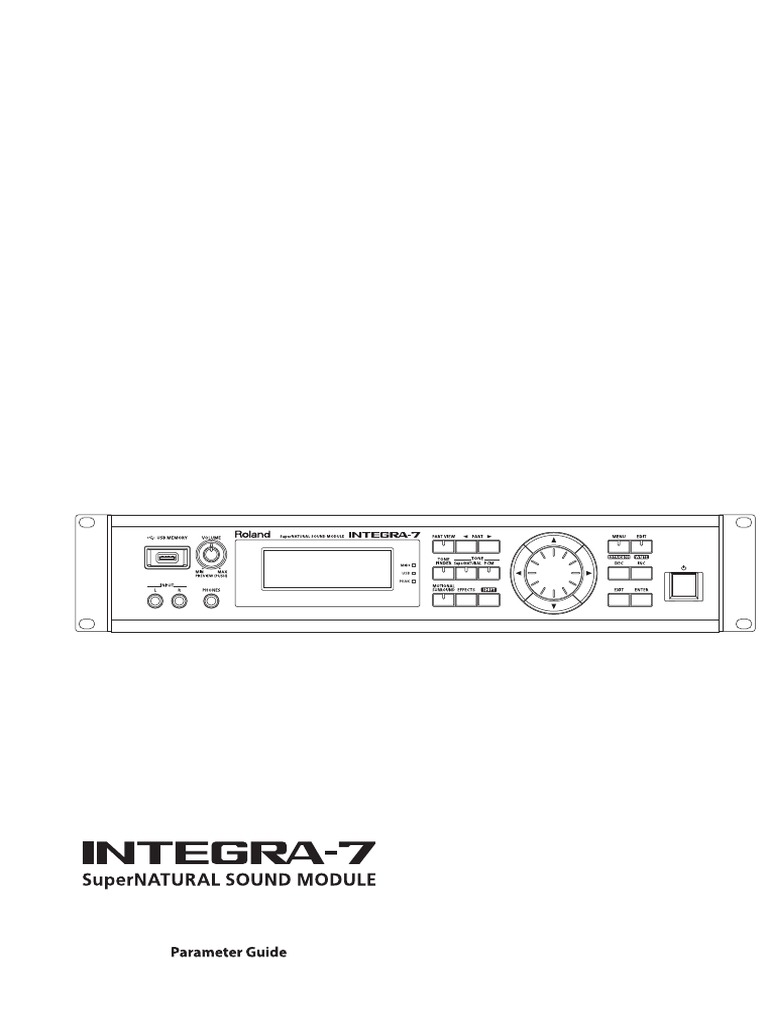 INTEGRA-7 Parameter Guide E01 W PDF | PDF | Equalization (Audio ...