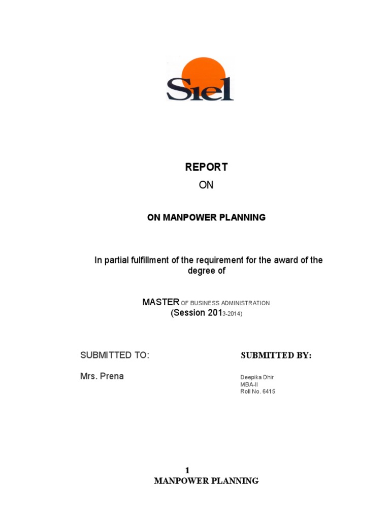 Manpower Planning | PDF | Competence (Human Resources) | Bleach