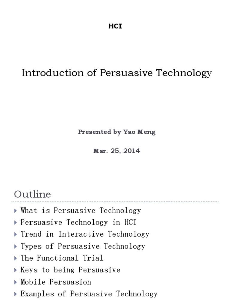 Understanding Persuasive Technology in HCI | PDF | Persuasion | Simulation