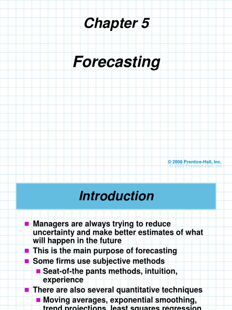 05 Forecasting | PDF | Linear Trend Estimation | Forecasting