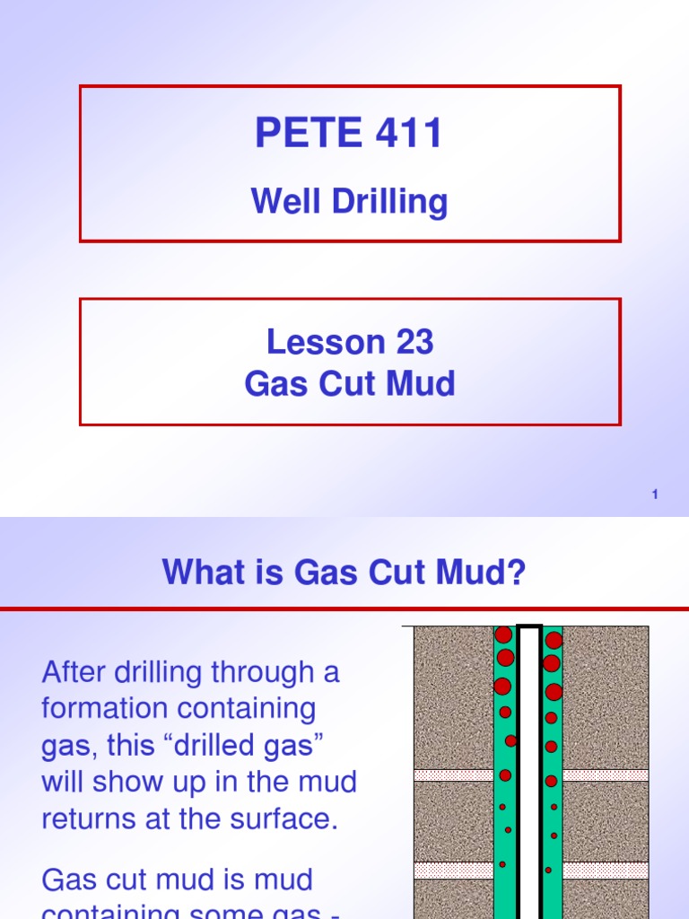 23. Gas Cut Mud | Oil Well | Gases