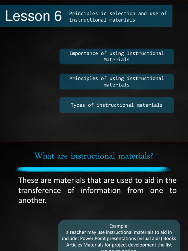 Instructional Materials | PDF | Graphics | Books