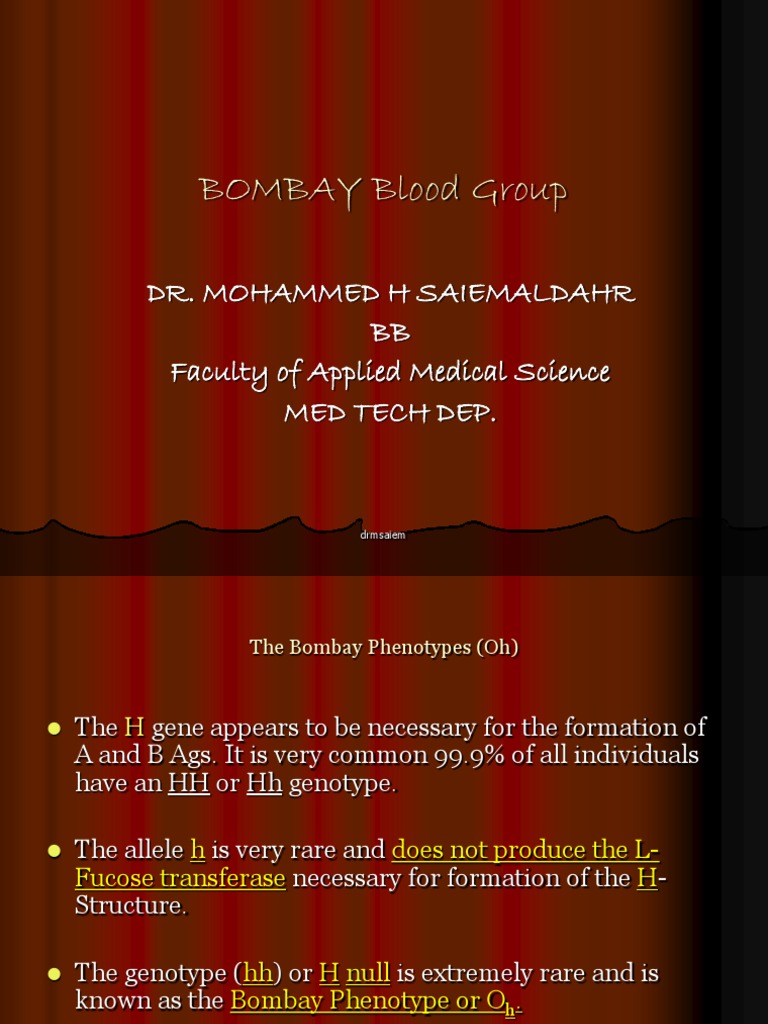 BOMBAY Blood Group | Blood Type | Dominance (Genetics)