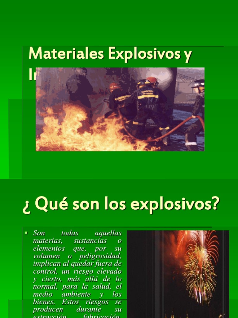Cap 10 - Materiales Explosivos y Inflamables | Material explosivo ...